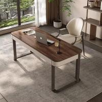 China Customized Wood And Metal Writing Desk With Lacquer Finish Solid Study Table for sale