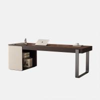 China Rectangle Oak Writing Desk 1800x700x750mm Stainless Steel Leg Study Table for sale