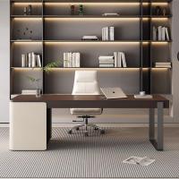China Rectangle Oak Writing Desk 1800x700x750mm Stainless Steel Leg Study Table for sale