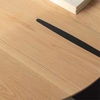China Natural Oak Round Coffee Table 900mm Diameter Solid Wood Center Table for Living Room for sale