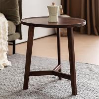 China Oak Veneer Round Coffee Table Set Natural Wood Top Solid Legs 800mm 400mm Living Room Hotel for sale