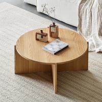 China Central Round Coffee Table Set Natural Wood Top Coffee Table for sale