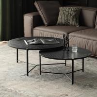 China Black Oak Top Coffee Table Satin Finish Contemporary Coffee Table With Metal Legs for sale