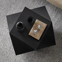 China Matt Finish Round End Table Natural Oak Veneer Side Table for sale
