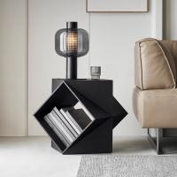 China Matt Finish Round End Table Natural Oak Veneer Side Table for sale