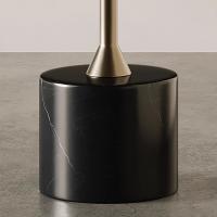 China Light Oak Side Table with Brushed Gold Metal Base 400mm Diameter for sale