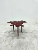 China Stainless Steel Champagne Gold Side Table 550mm Dia Mirror Finish All Metal End Table for sale