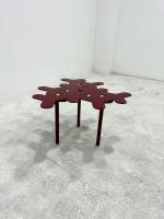 China Stainless Steel Champagne Gold Side Table 550mm Dia Mirror Finish All Metal End Table for sale