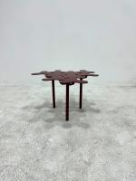 China Stainless Steel Champagne Gold Side Table 550mm Dia Mirror Finish All Metal End Table for sale