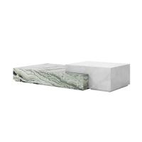 China Customized Antique Natural Marble Top Rectangle Coffee Table For Home for sale