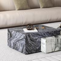 China Customized Antique Natural Marble Top Rectangle Coffee Table For Home for sale