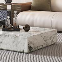 China Customized Antique Natural Marble Top Rectangle Coffee Table For Home for sale