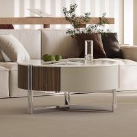 China Ceramic Top Round Coffee Table Wood Table Home Use for sale