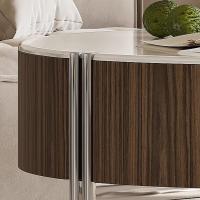 China Ceramic Top Round Coffee Table Wood Table Home Use for sale