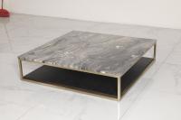 China Customizable Stainless Steel Coffee Table with Marble Top for Home Decor for sale