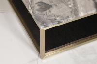 China Customizable Stainless Steel Coffee Table with Marble Top for Home Decor for sale