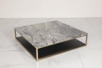 China Customizable Stainless Steel Coffee Table with Marble Top for Home Decor for sale