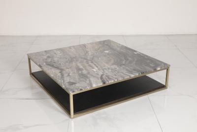 China Customizable Stainless Steel Coffee Table with Marble Top for Home Decor for sale