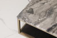 China Customizable Stainless Steel Coffee Table with Marble Top for Home Decor for sale