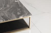 China Customizable Stainless Steel Coffee Table with Marble Top for Home Decor for sale
