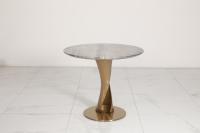 China Natural Marble Top Coffee Table with Stainless Steel Legs Customizable 80cm for sale