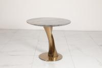 China Natural Marble Top Coffee Table with Stainless Steel Legs Customizable 80cm for sale