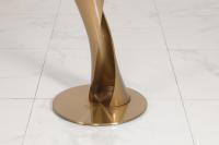 China Natural Marble Top Coffee Table with Stainless Steel Legs Customizable 80cm for sale