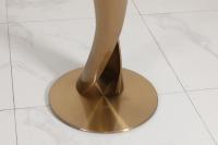 China Natural Marble Top Coffee Table with Stainless Steel Legs Customizable 80cm for sale