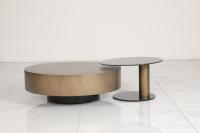 China Modern Coffee Table Stainless Steel Wood Iron Matte Mirror Finish Customizable for sale