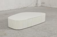 China Modern Coffee Table 48x24x16in with Marble Top and Brushed Gold Legs for sale