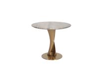 China Natural Marble Top End Table Stainless Steel Base Minimalist Side Table 2 for sale