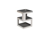 China Customizable Stainless Steel Coffee End Table with Tempered Glass Top Modern Design for sale