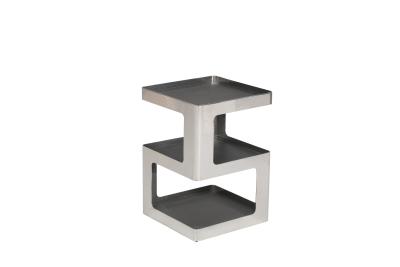 China Customizable Stainless Steel Coffee End Table with Tempered Glass Top Modern Design for sale