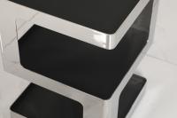 China Customizable Stainless Steel Coffee End Table with Tempered Glass Top Modern Design for sale