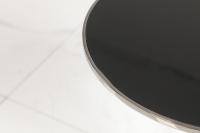 China MSJ Stainless Steel Coffee End Table 18x18x20 inch Black Glass Top Customizable for sale
