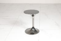 China MSJ Stainless Steel Coffee End Table 18x18x20 inch Black Glass Top Customizable for sale