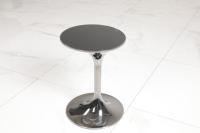 China MSJ Stainless Steel Coffee End Table 18x18x20 inch Black Glass Top Customizable for sale