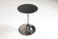 China MSJ Stainless Steel Coffee End Table 18x18x20 inch Black Glass Top Customizable for sale