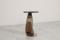 China Customized Stainless Steel Coffee End Table with Marble Top Modern Minimalist Style 2pcs MOQ for sale