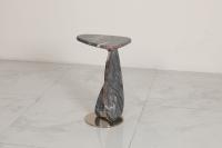 China Customized Stainless Steel Coffee End Table with Marble Top Modern Minimalist Style 2pcs MOQ for sale