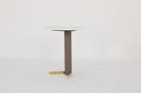 China Modern Minimalist Coffee End Table with Natural Marble Top Customizable Wood or Metal Base for sale