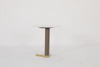 China Modern Minimalist Coffee End Table with Natural Marble Top Customizable Wood or Metal Base for sale