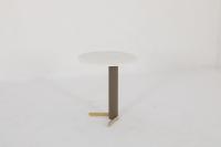 China Modern Minimalist Coffee End Table with Natural Marble Top Customizable Wood or Metal Base for sale