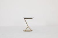 China Sleek Marble End Table With Stainless Steel Base Antique Design for sale