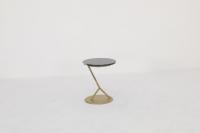 China Sleek Marble End Table With Stainless Steel Base Antique Design for sale