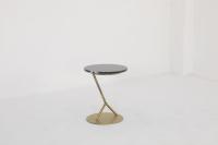 China Sleek Marble End Table With Stainless Steel Base Antique Design for sale
