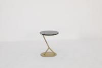 China Sleek Marble End Table With Stainless Steel Base Antique Design for sale