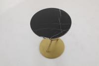 China Sleek Marble End Table With Stainless Steel Base Antique Design for sale