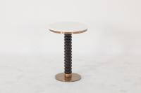 China Solid Wood Dining Table with Ceramic Top Customizable Stainless Steel Base for sale