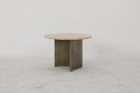 China Customizable Stainless Steel End Table Natural Marble Top 2 Piece MOQ for sale